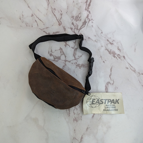Vintage | Bags | Vintage Leather Fanny Pack Eastpak Brown Waist Bag Hip ...